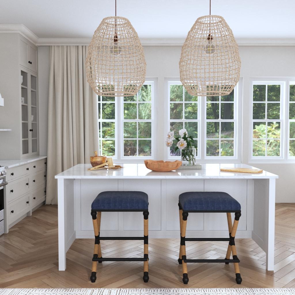 Firth Rustic Navy Counter Stool Accent Furniture Bar Counter Stools